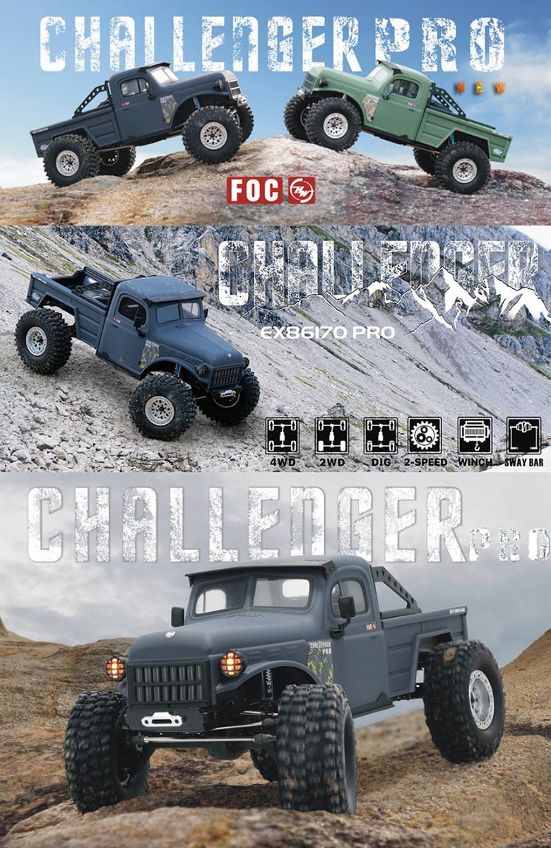 RGT EX86170 PRO 1/10 Brushless FOC Challenger Remote Control Crawler C ...